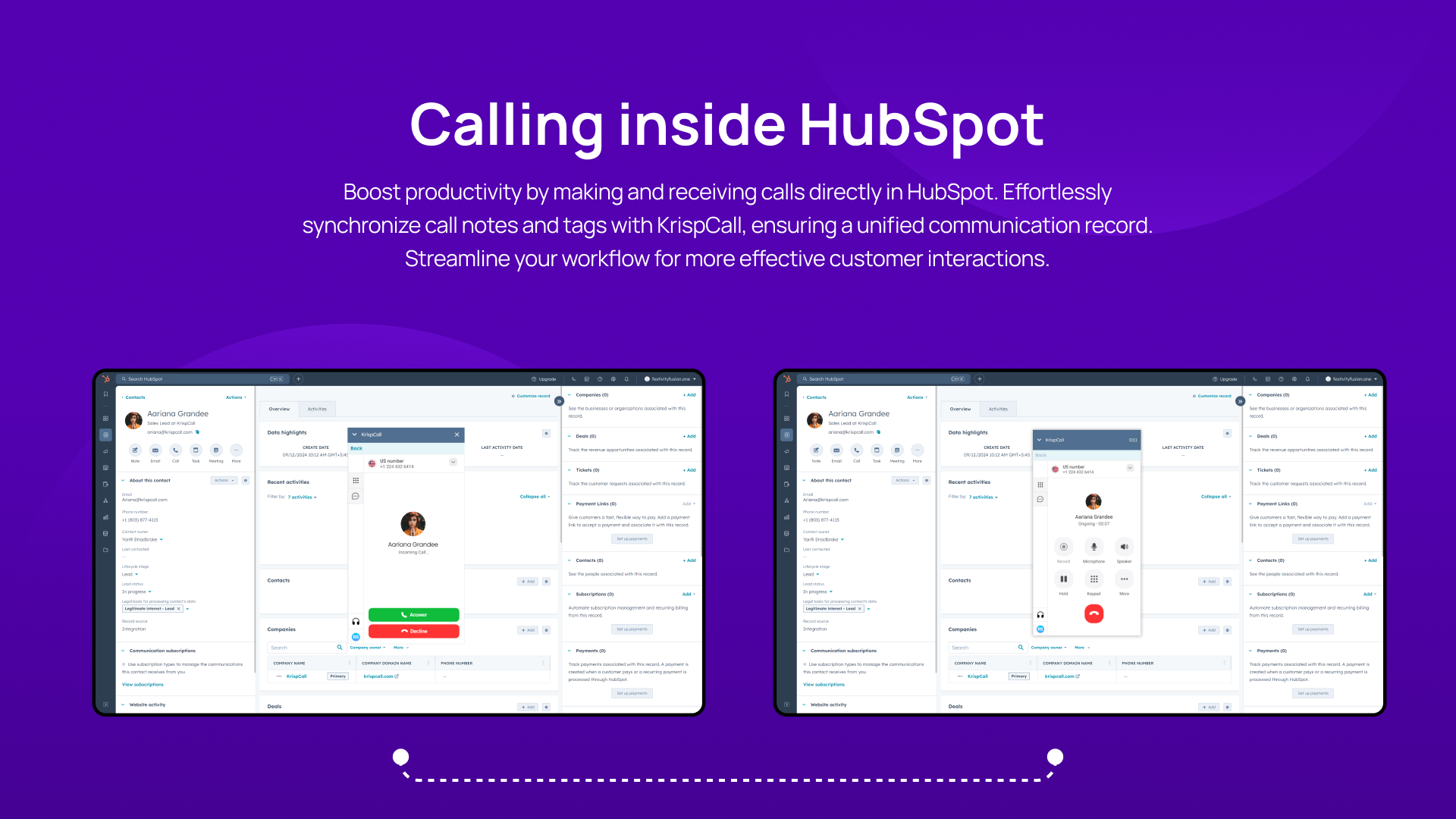KrispCall HubSpot Integration | Connect Them Today